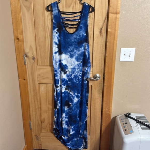 Cato | Dresses | Cato Blue Tiedye Maxi Dress | Poshmark